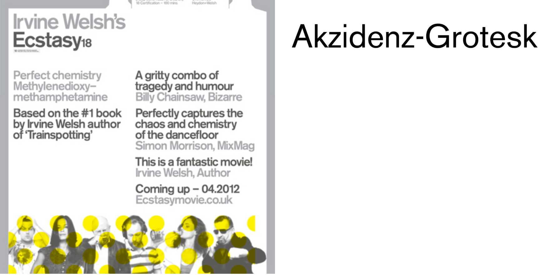 Ecstasy movie identity - Fonts In Use