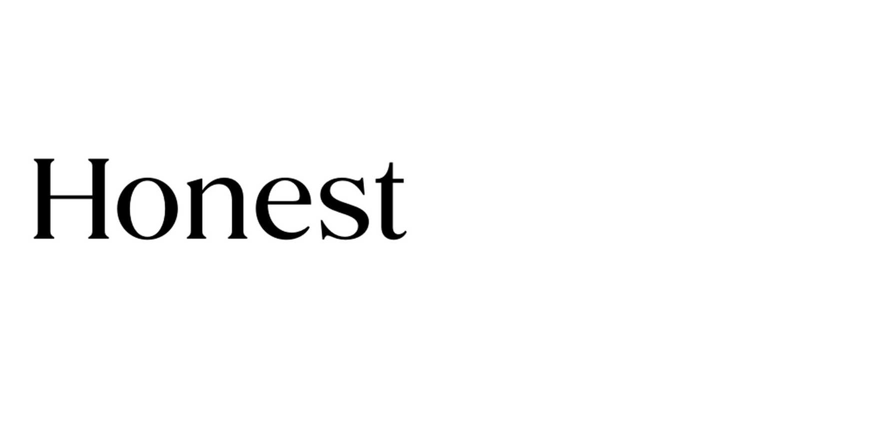 Honest in use - Fonts In Use