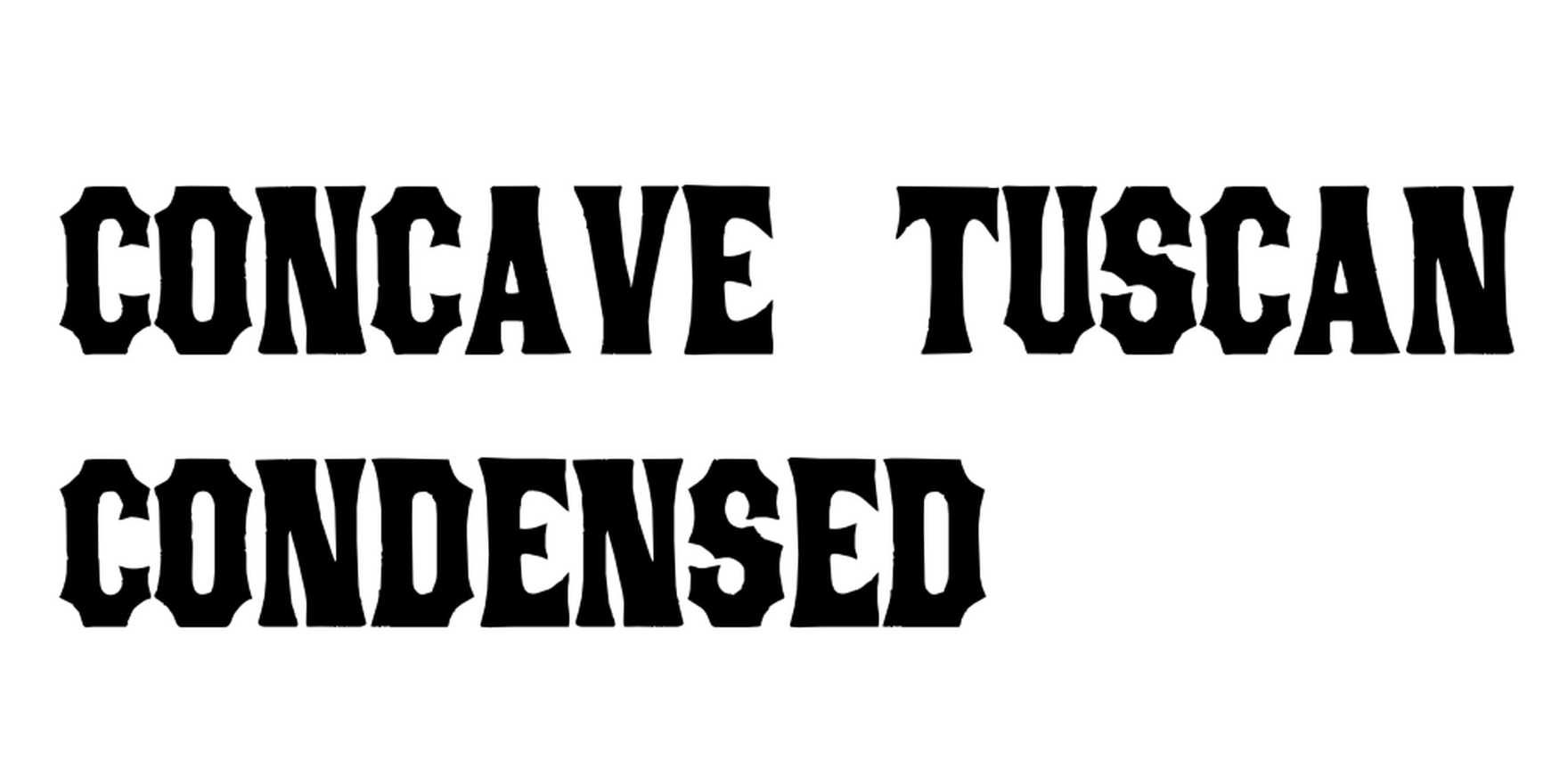 Concave Tuscan Condensed in use - Fonts In Use
