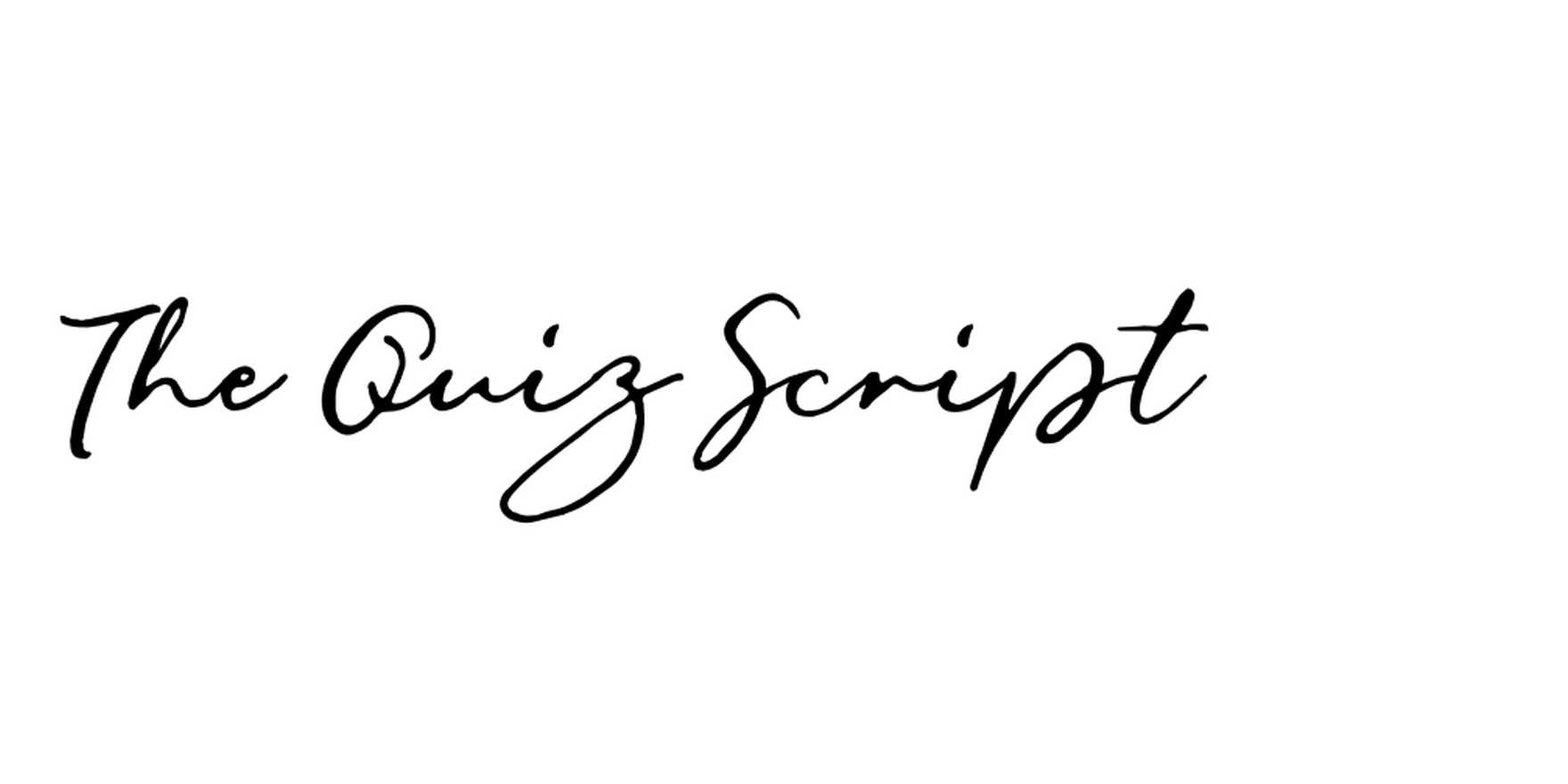 The Quiz Script in use - Fonts In Use