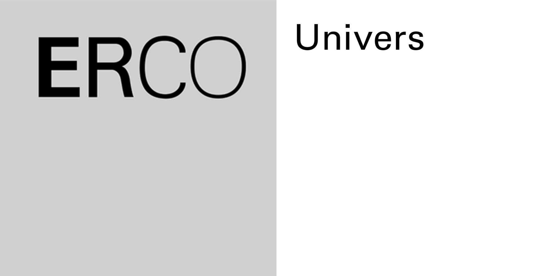 ERCO Lighting logo - Fonts In Use