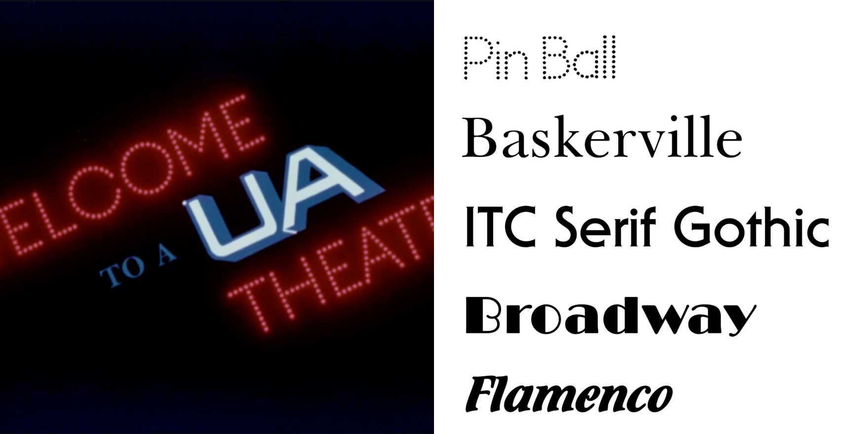 United Artists Theaters policy trailer (c. 1980) - Fonts In Use