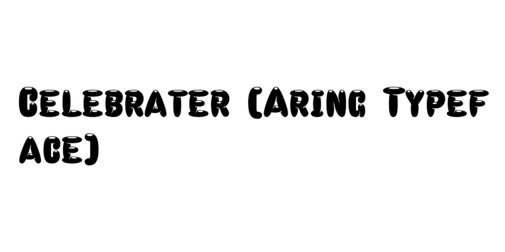 Celebrater (Aring Typeface) in use - Fonts In Use