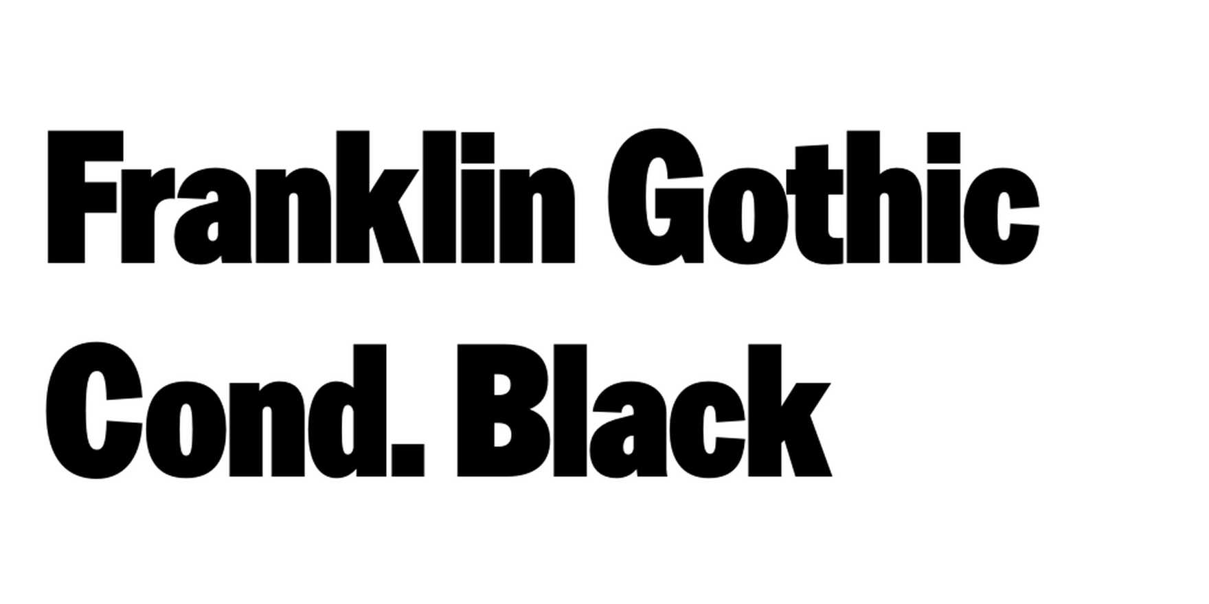 Franklin Gothic Condensed Black in use - Fonts In Use