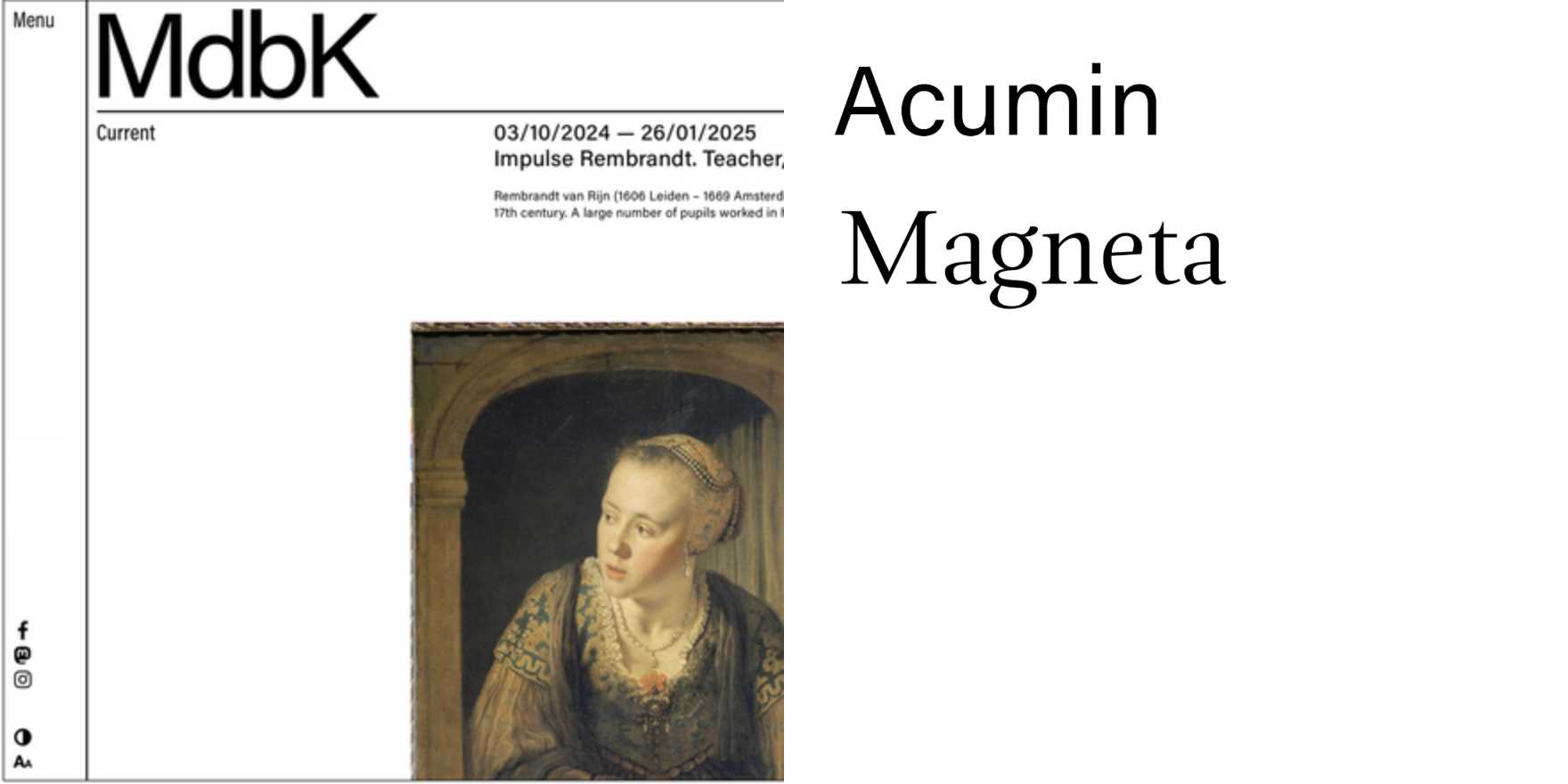 MdbK Leipzig logo and website - Fonts In Use