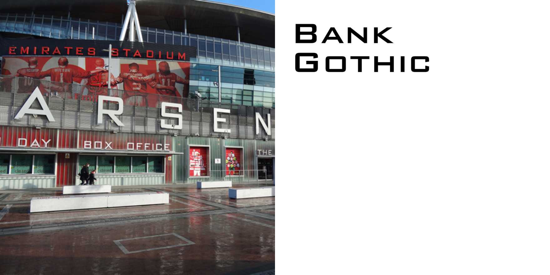Emirates Stadium - Fonts In Use