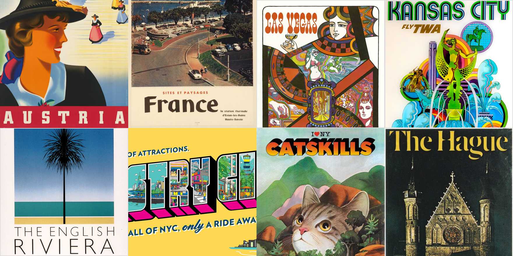 travel posters - Fonts In Use