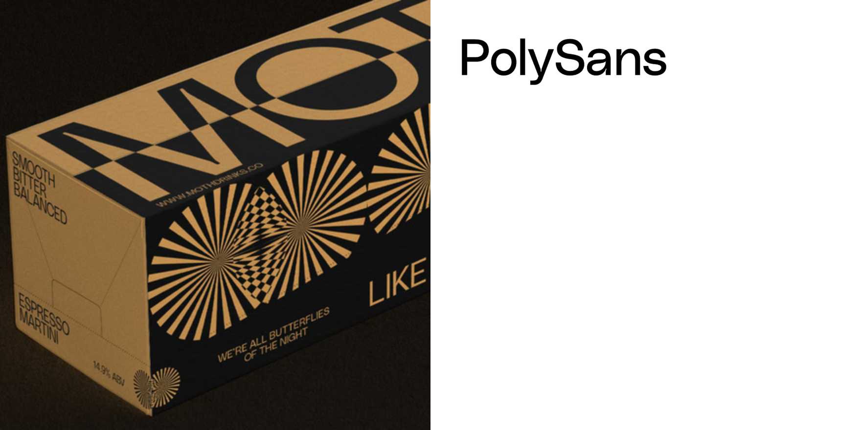 MOTH canned cocktails - Fonts In Use