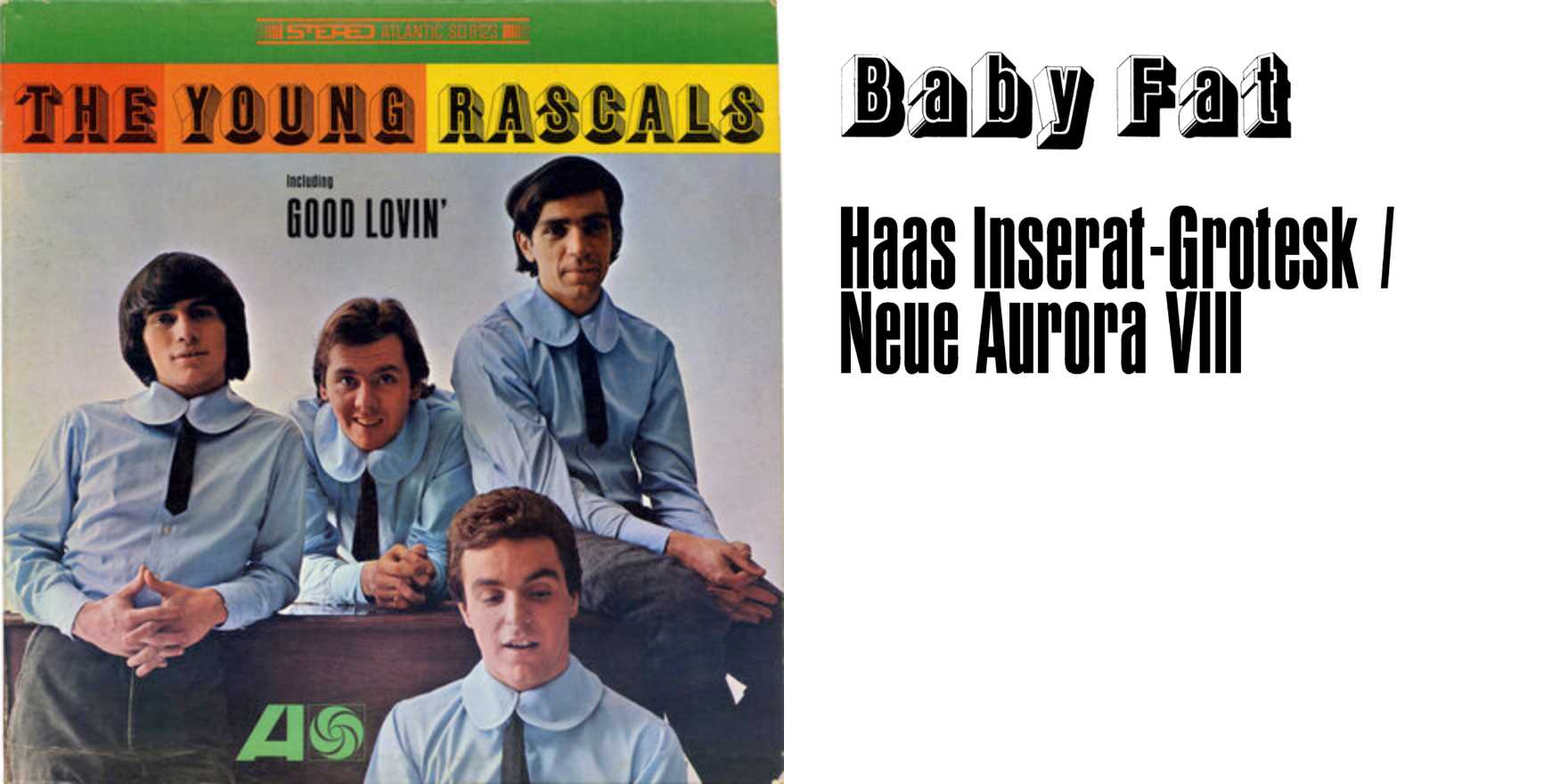 The Young Rascals album art - Fonts In Use