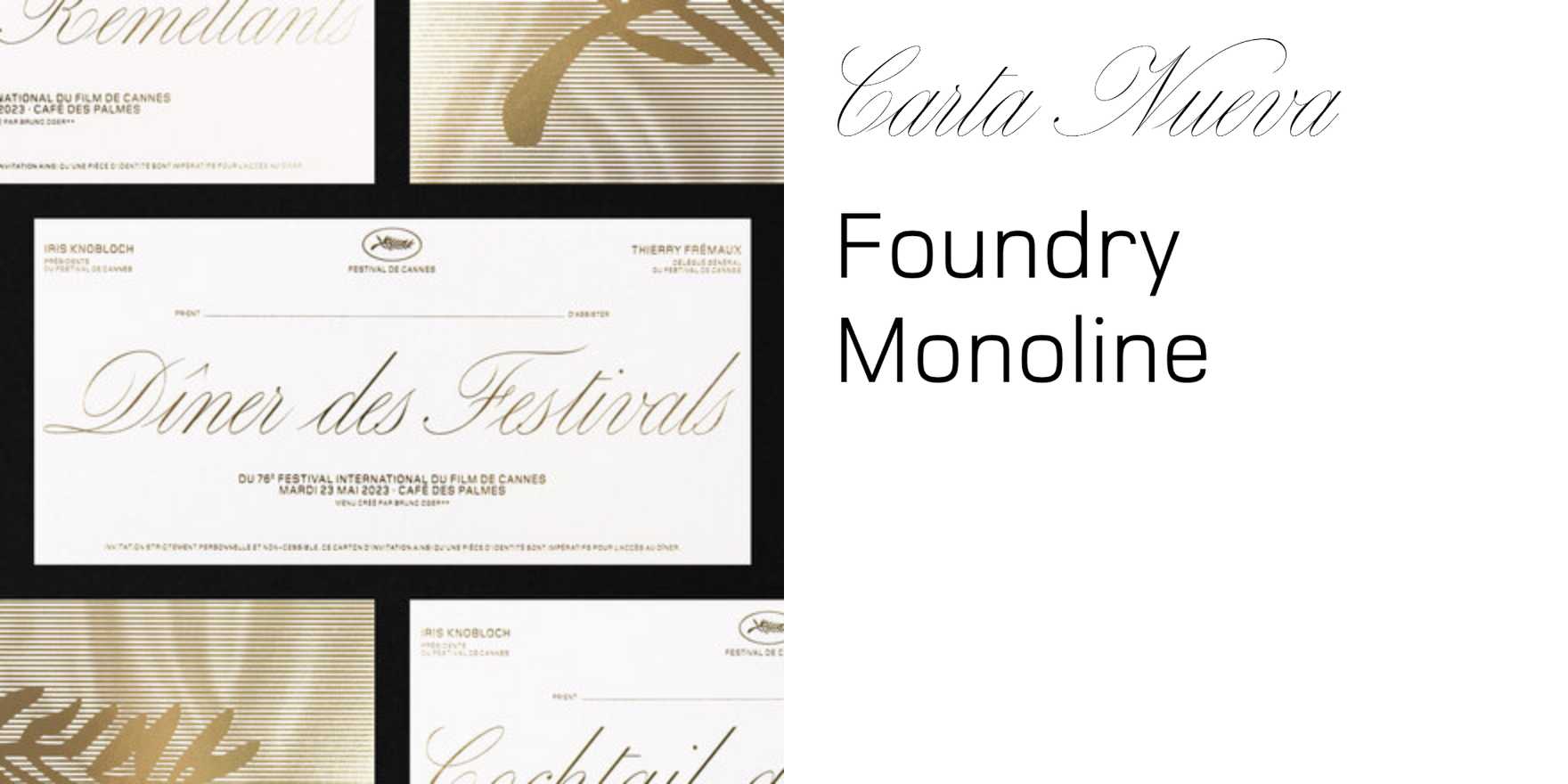 Festival de Cannes 2023 invitation - Fonts In Use