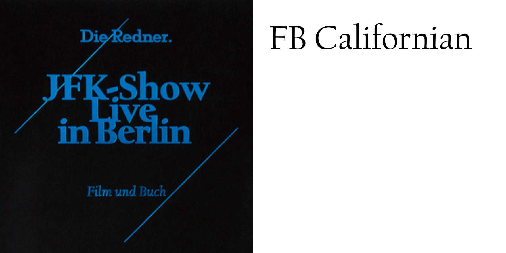 JFK-Show DVD Booklet - Fonts In Use