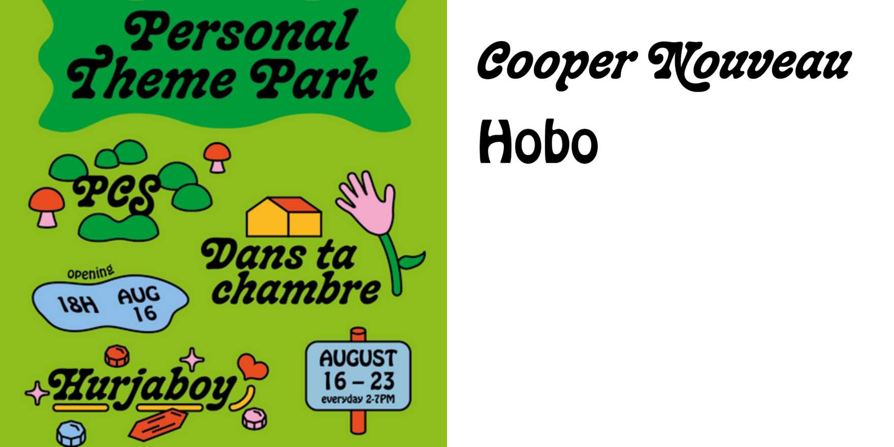 Personal Theme Park - Fonts In Use