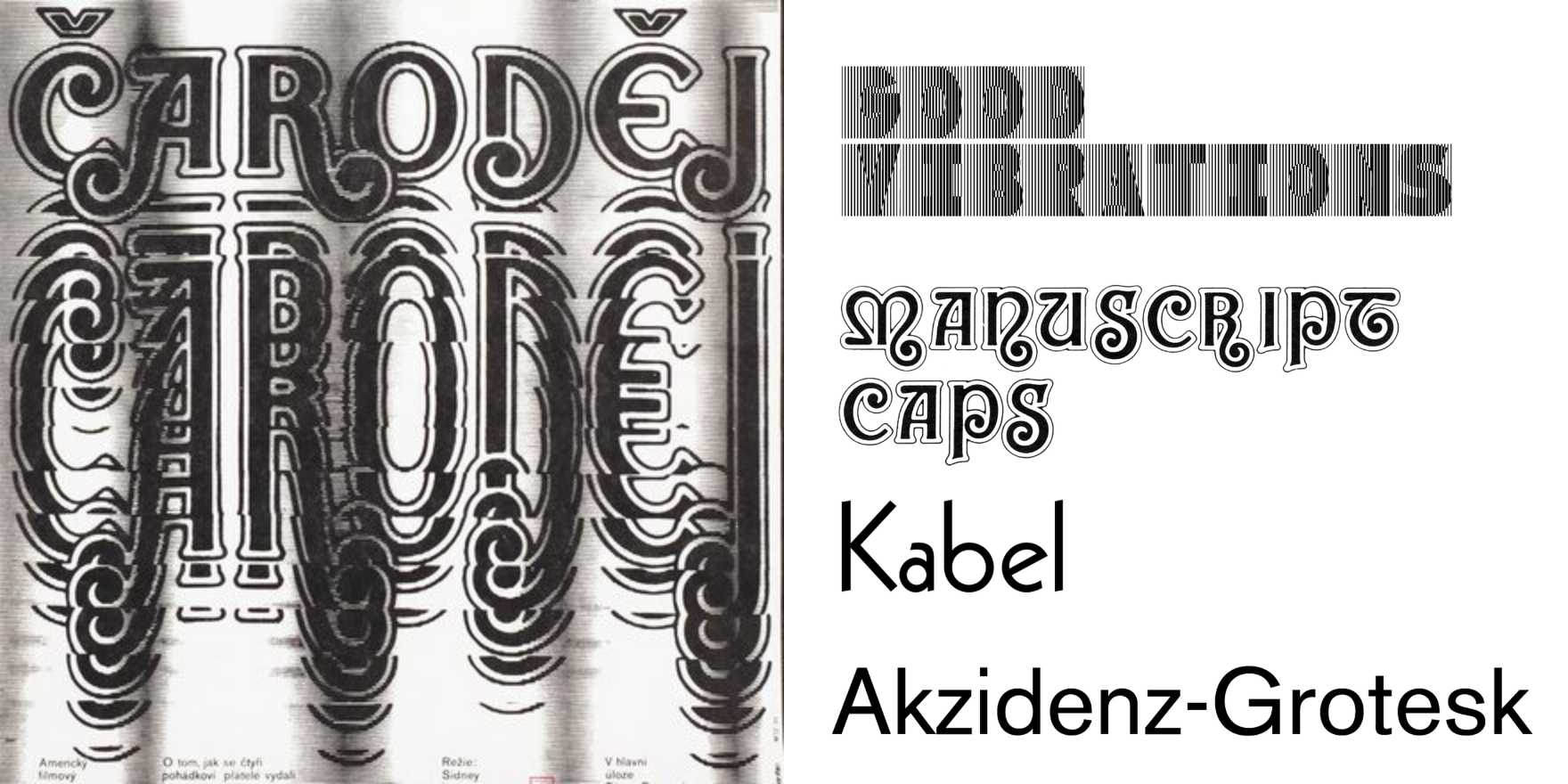 Čaroděj Czechoslovak movie poster - Fonts In Use