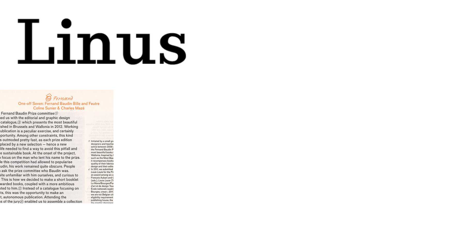 Linus in use - Fonts In Use