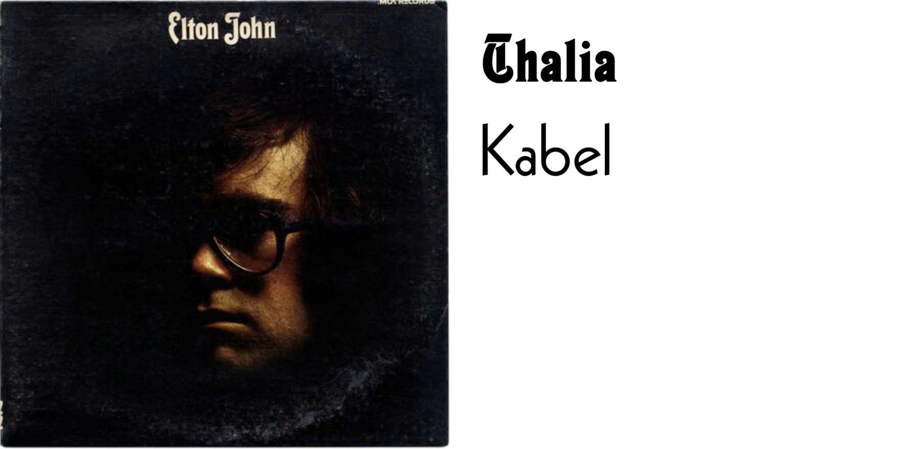 Elton John – Elton John album art, “Your Song” single cover - Fonts In Use