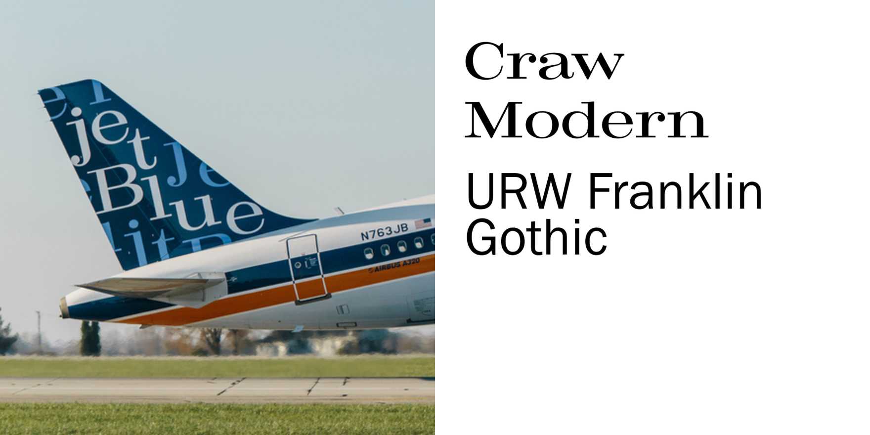 JetBlue RetroJet - Fonts In Use