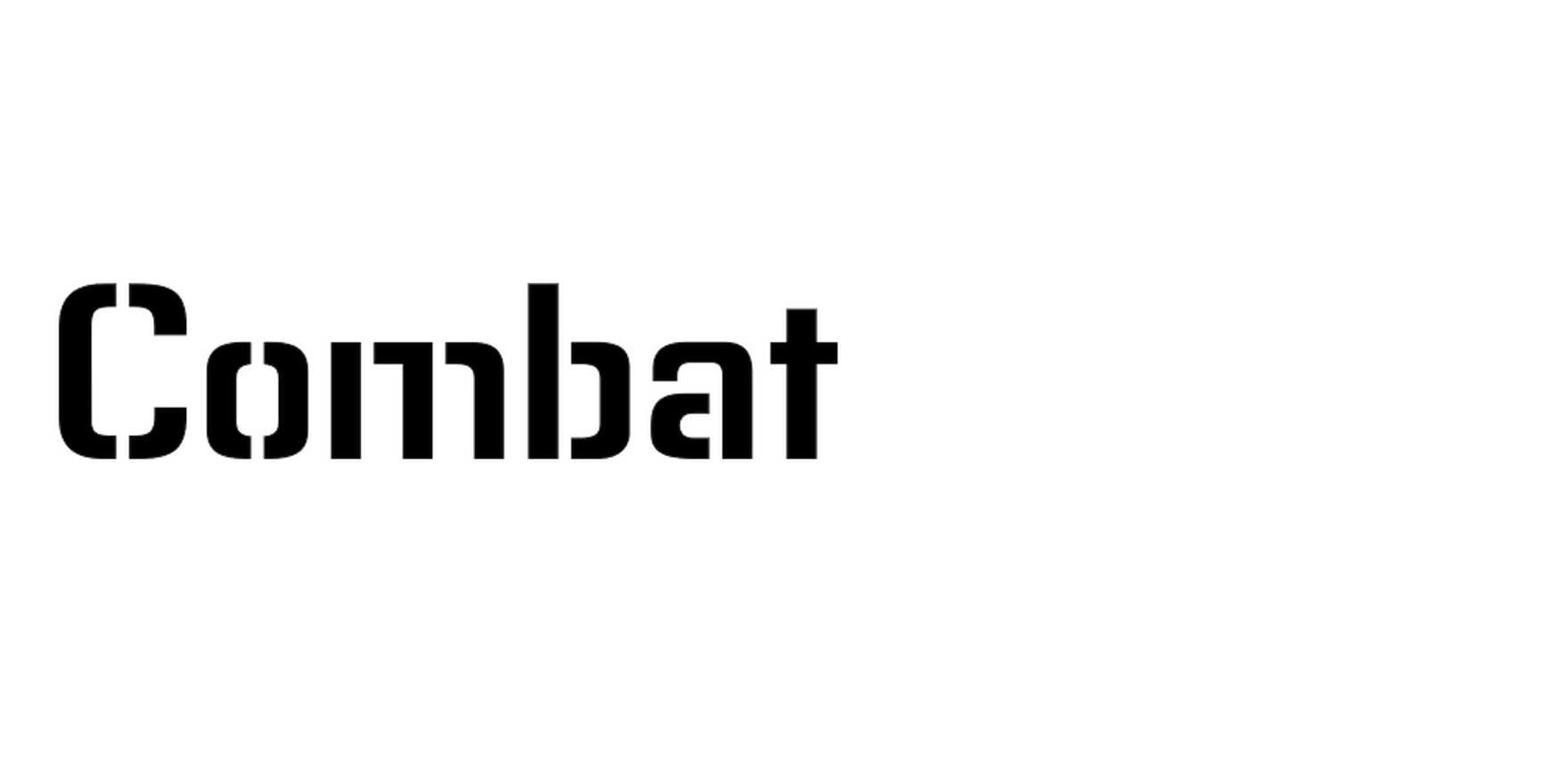 Combat in use - Fonts In Use