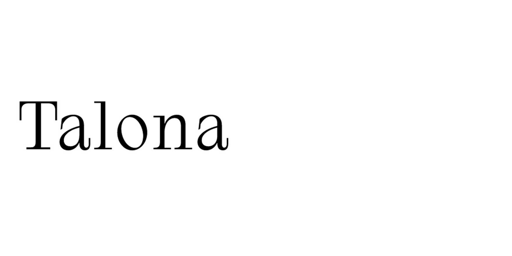 Talona in use - Fonts In Use