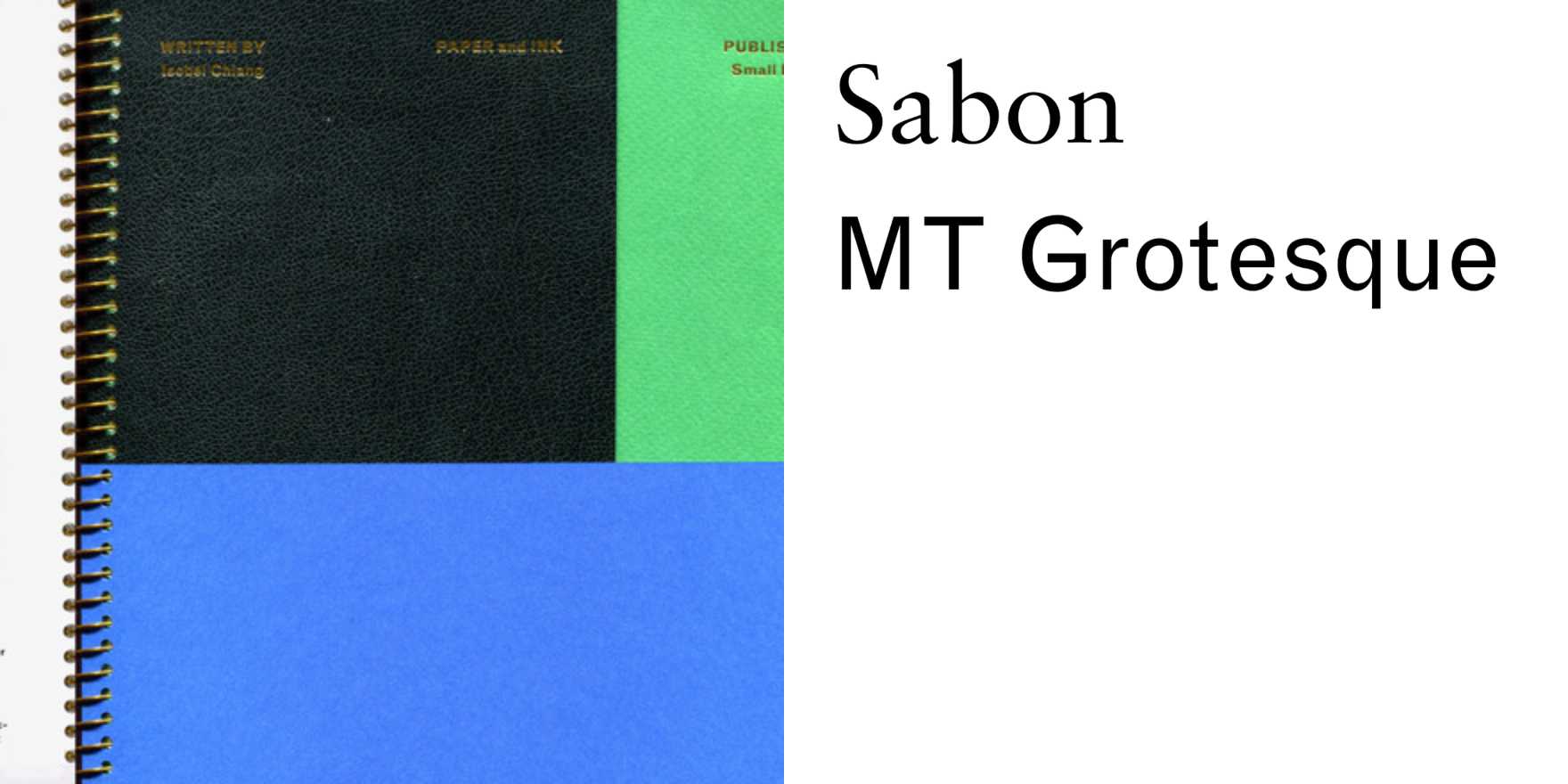 Paper and Ink by Isobel Chiang, Small Editions - Fonts In Use