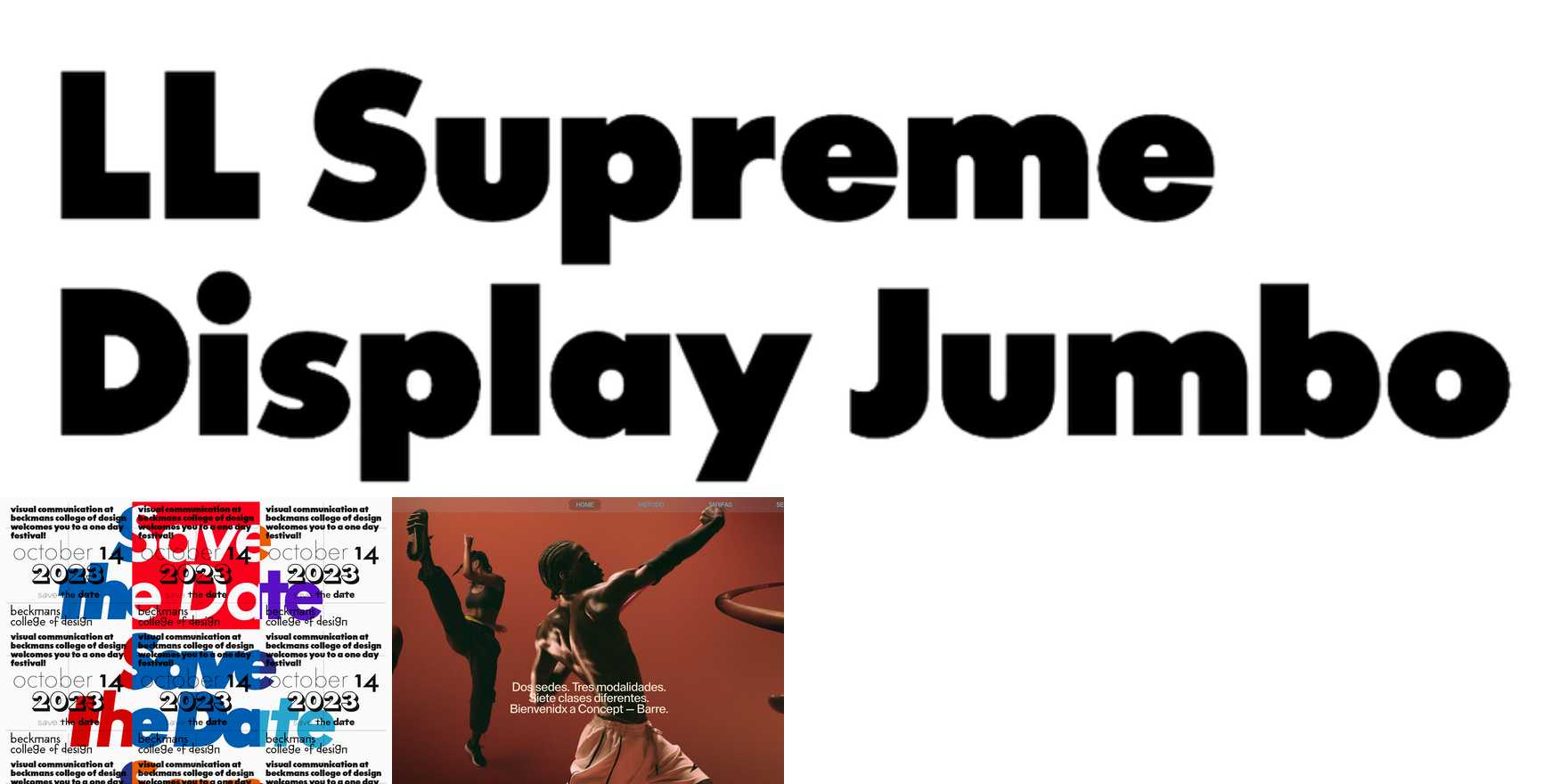 LL Supreme Display Jumbo in use - Fonts In Use