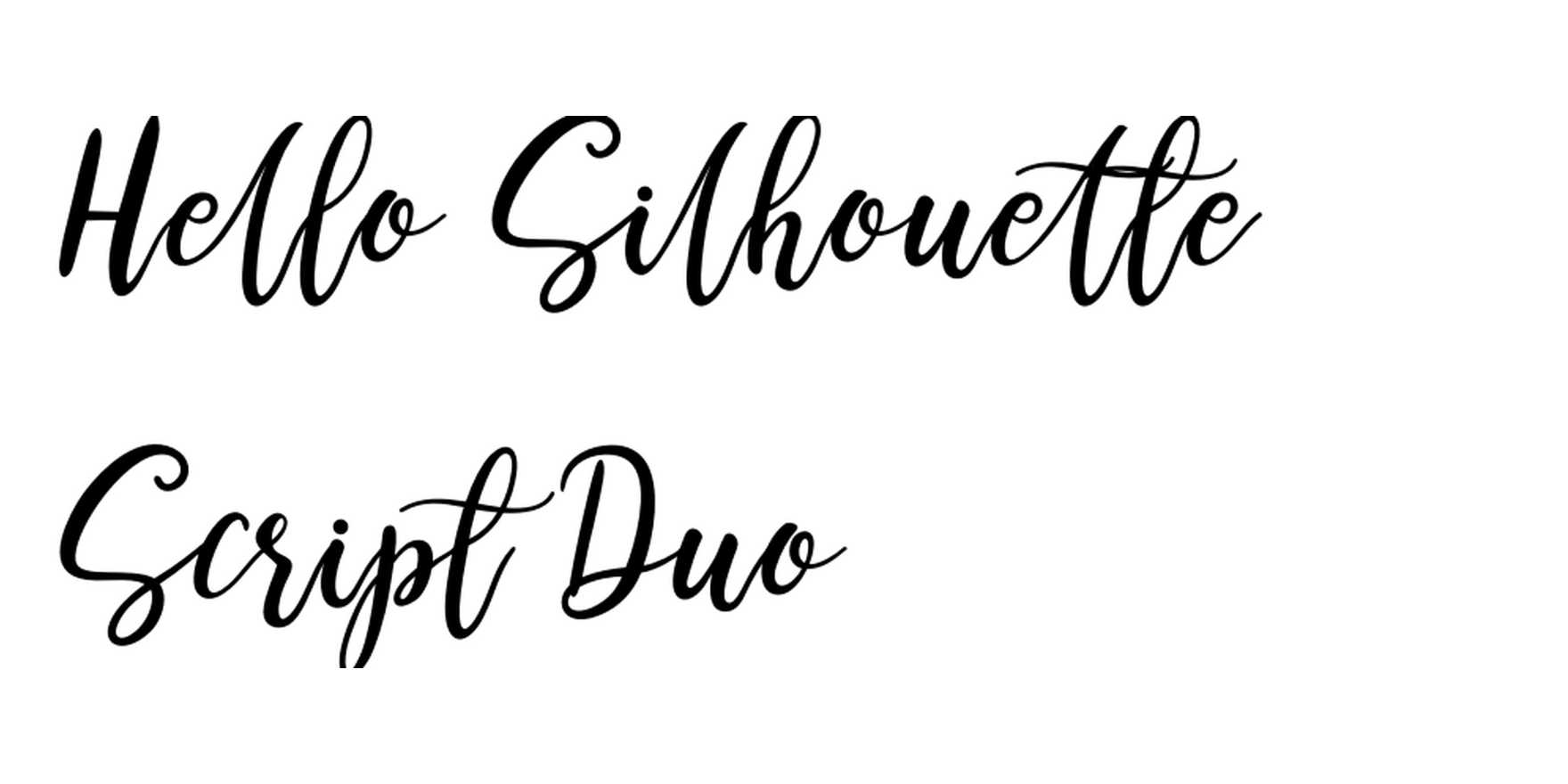 Hello Silhouette Script Duo in use - Fonts In Use