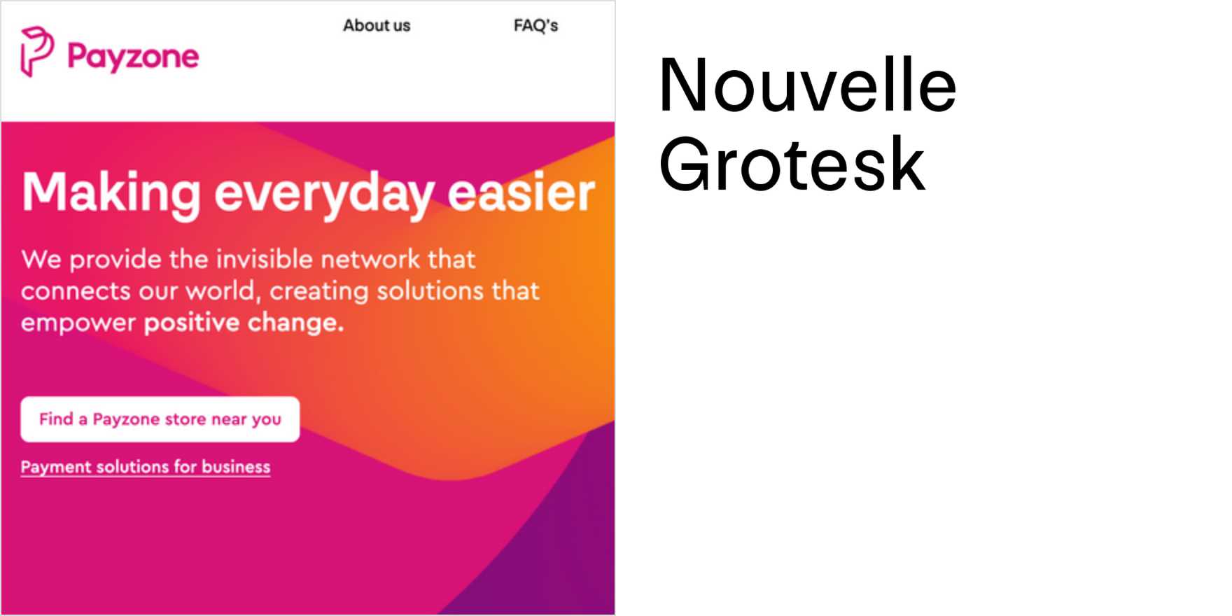 Payzone website - Fonts In Use