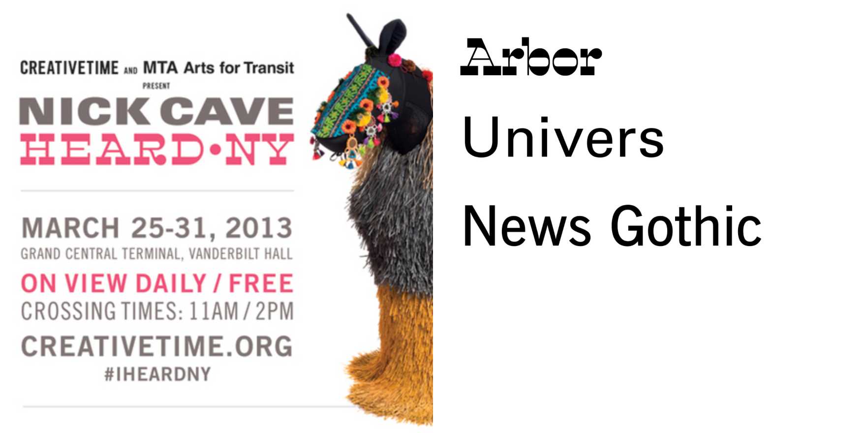 Nick Cave – HEARD•NY - Fonts In Use