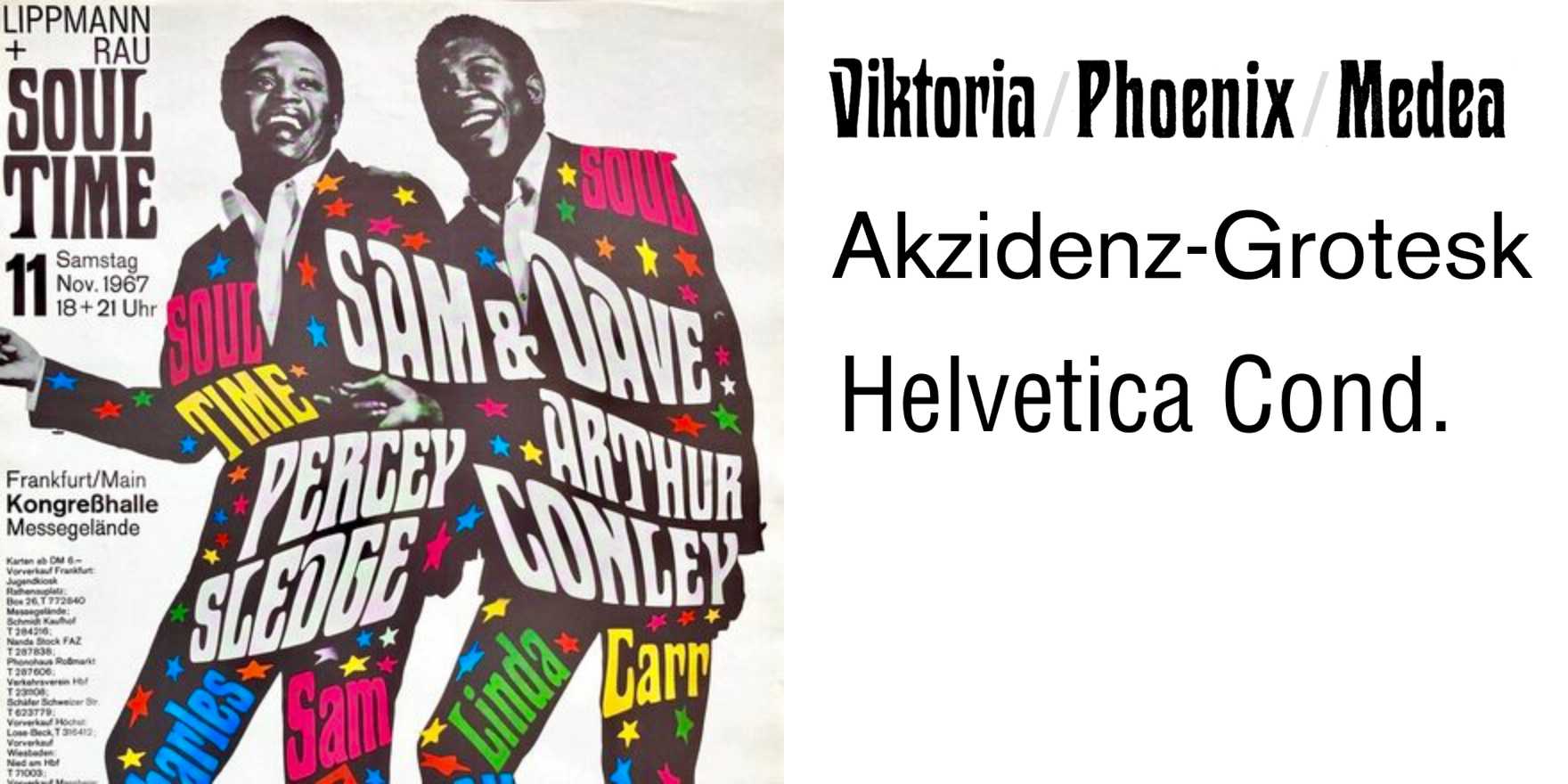 Soul Time at Kongresshalle Frankfurt concert poster - Fonts In Use