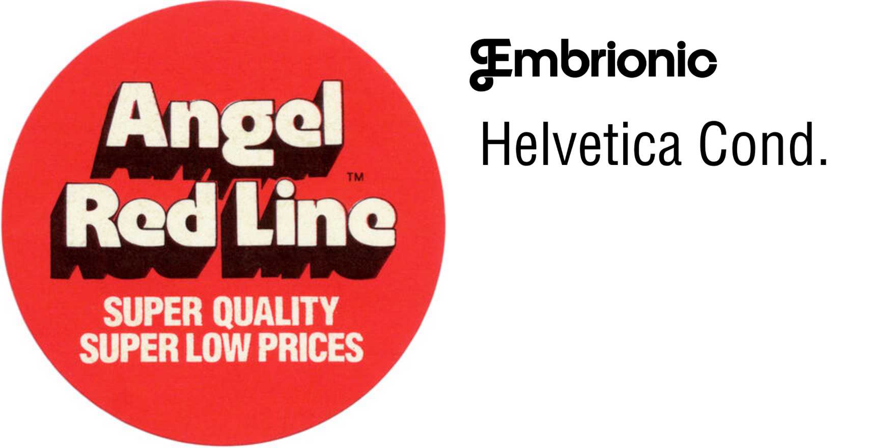 Angel Red Line sticker - Fonts In Use
