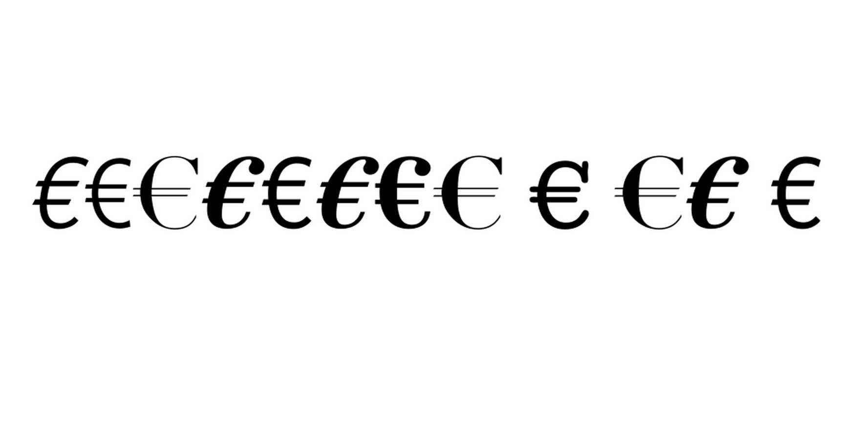 EuroFont A to F in use - Fonts In Use
