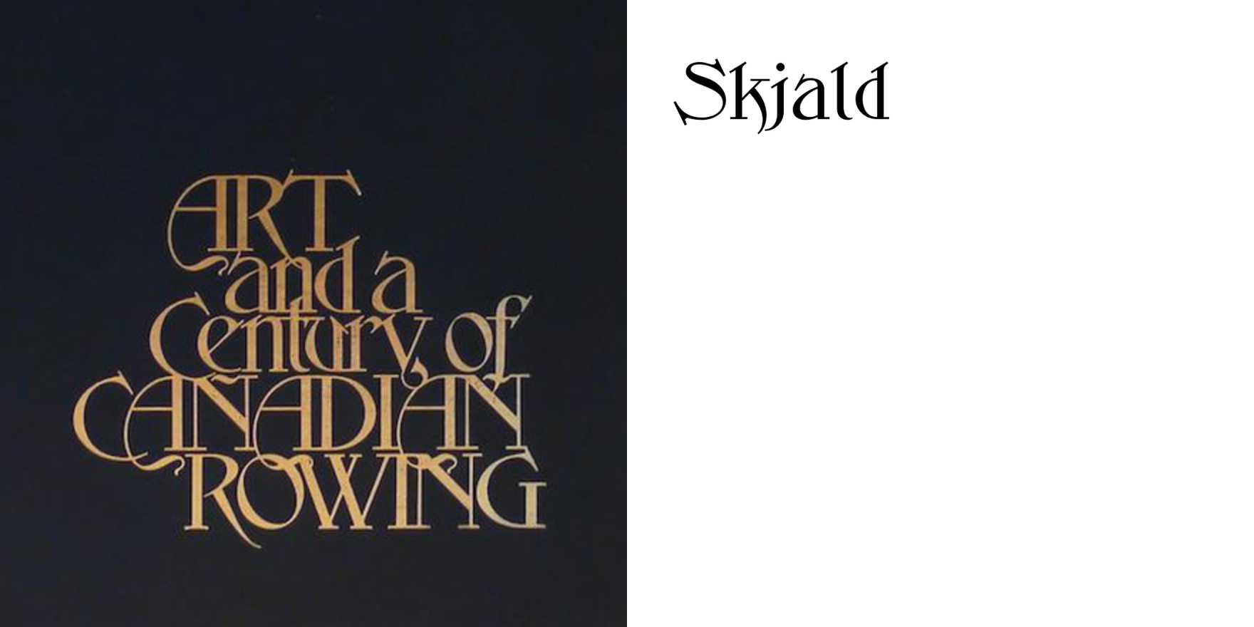 Art and a Century of Canadian Rowing - Fonts In Use