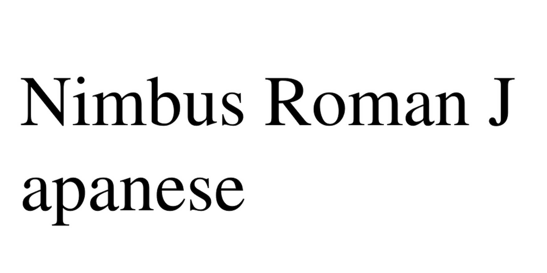 Nimbus Roman Japanese in use - Fonts In Use