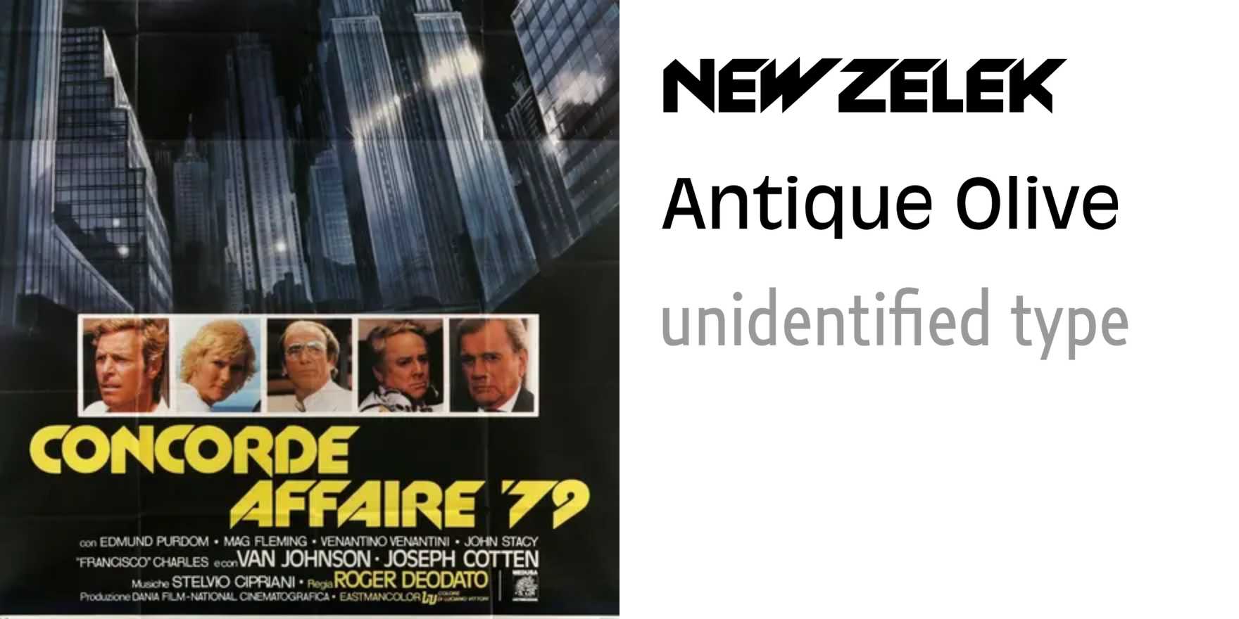 Concorde Affaire ’79 movie posters - Fonts In Use