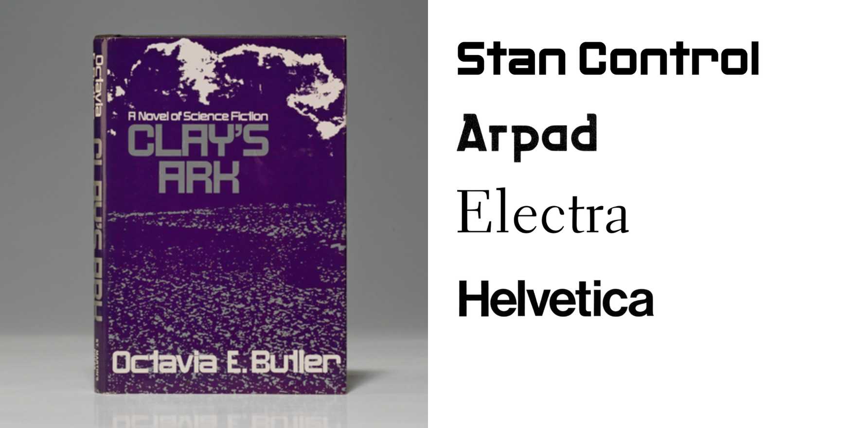 Clay’s Ark by Octavia E. Butler, St. Martin’s - Fonts In Use