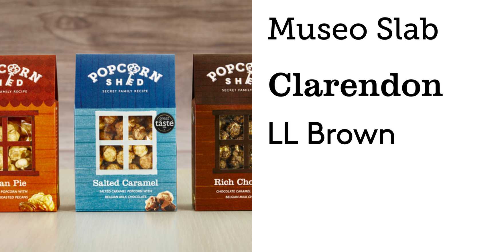 Popcorn Shed - Fonts In Use