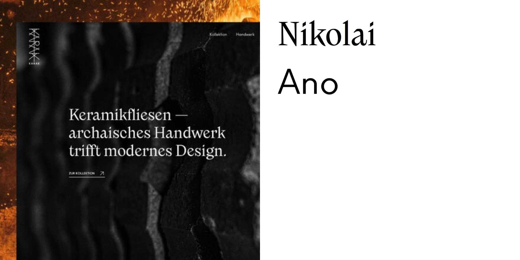 KARAK branding and website - Fonts In Use