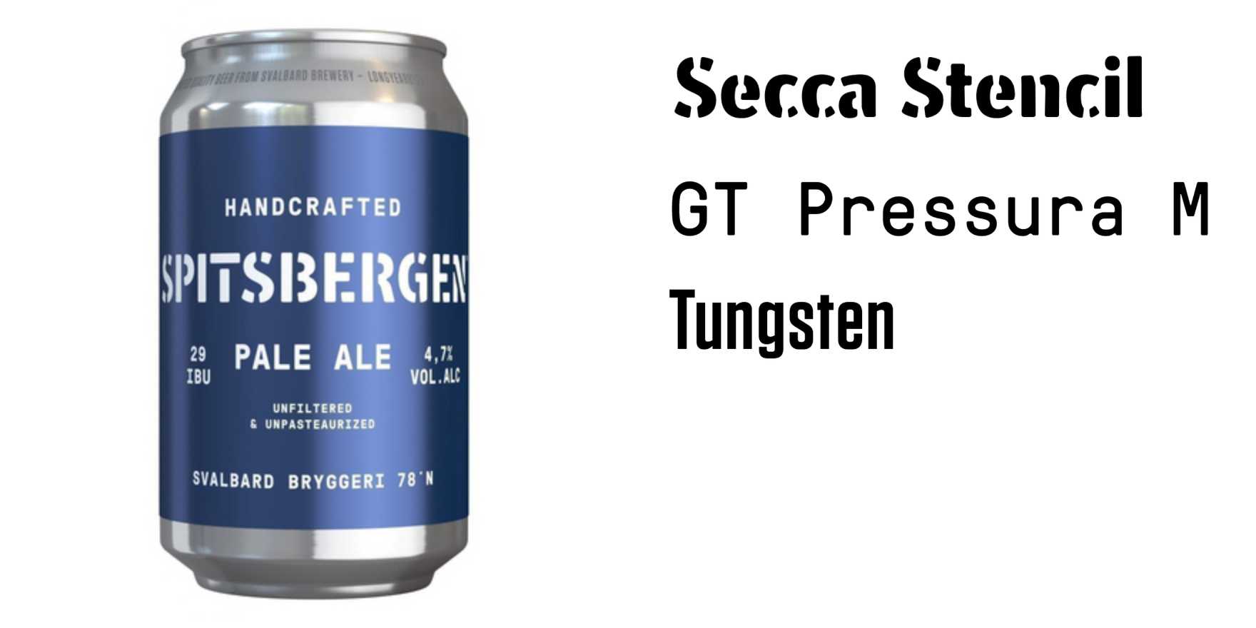 Svalbard Bryggeri Spitsbergen beer - Fonts In Use