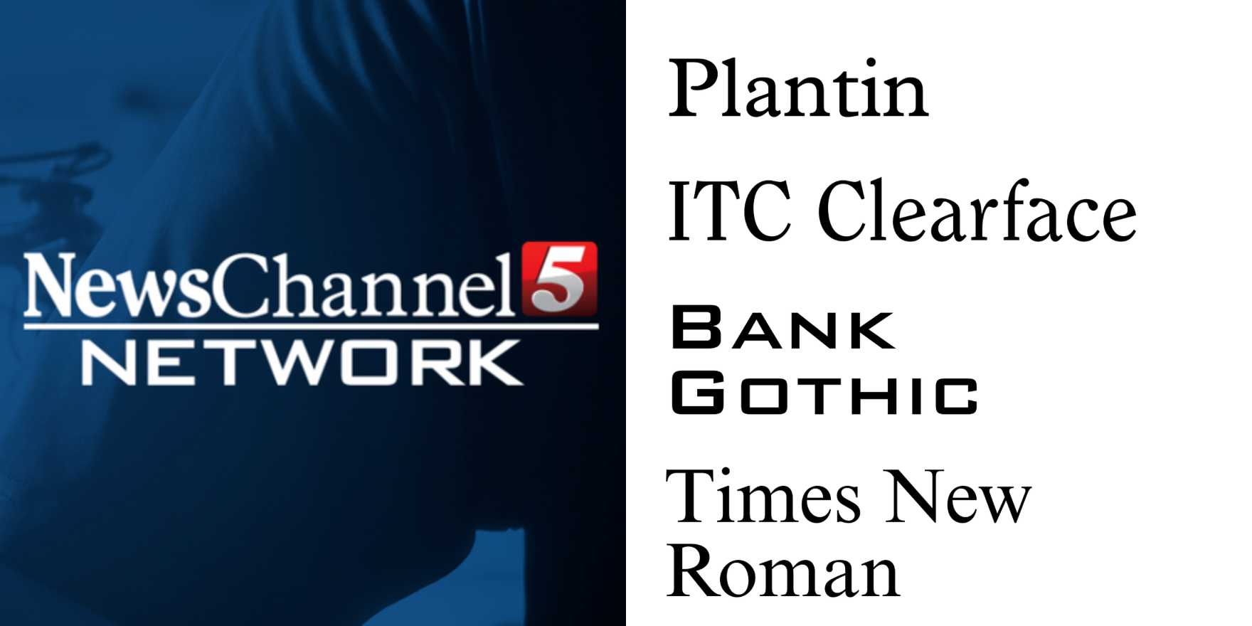 NewsChannel 5 WTVF logo - Fonts In Use