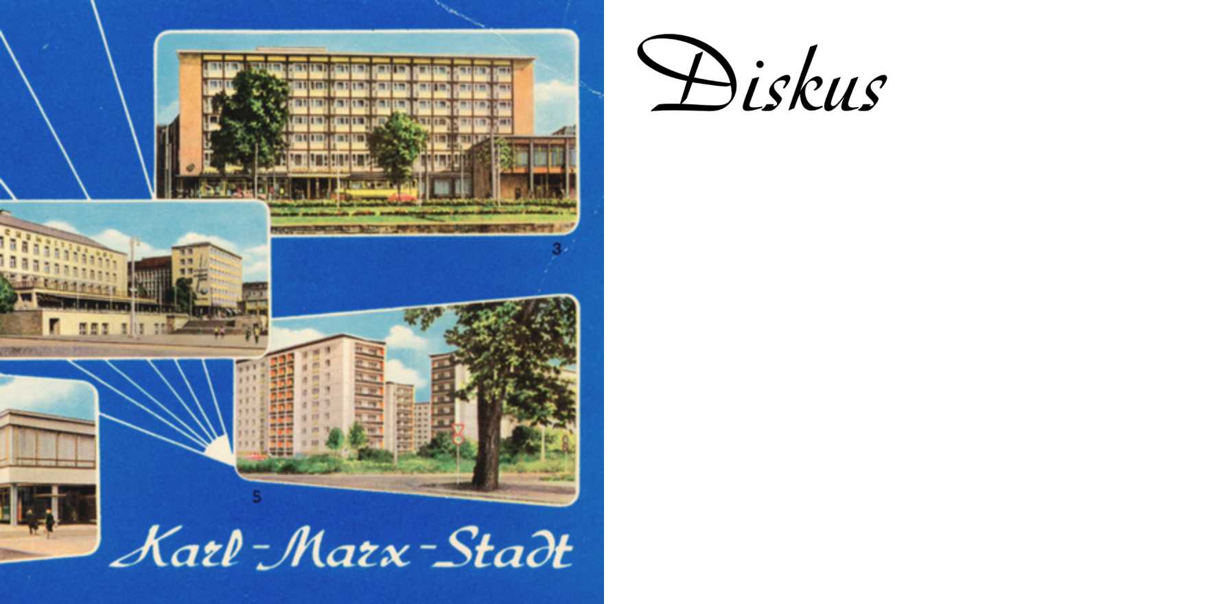 Karl-Marx-Stadt postcard - Fonts In Use