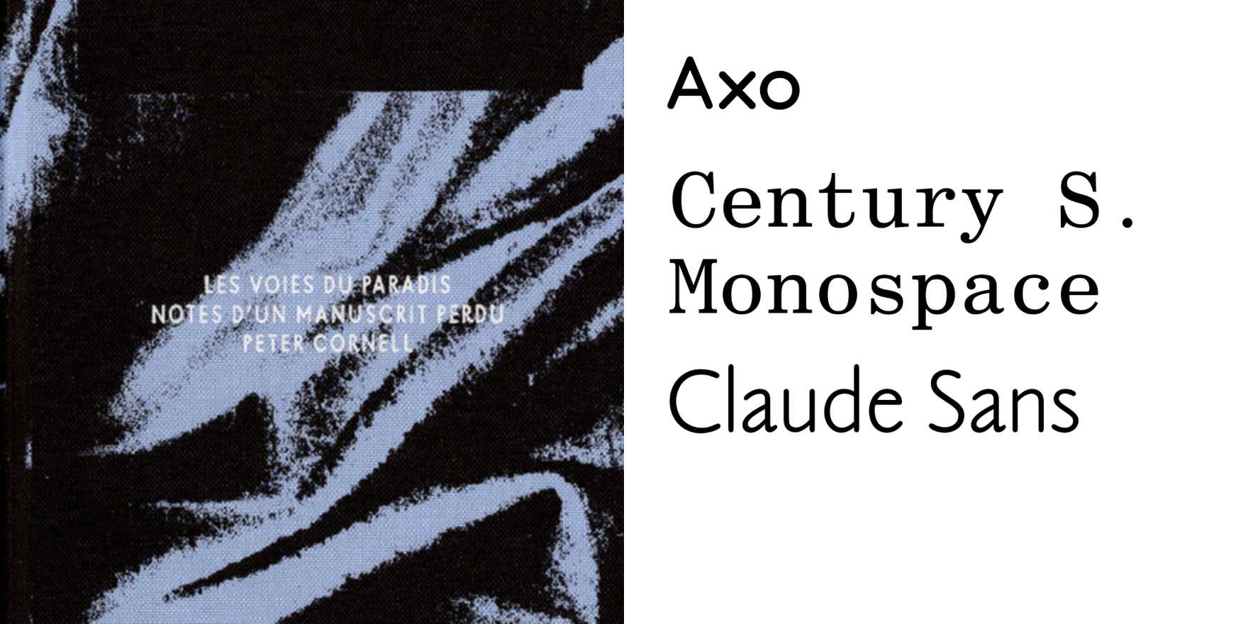 Les voies du paradis by Peter Cornell - Fonts In Use