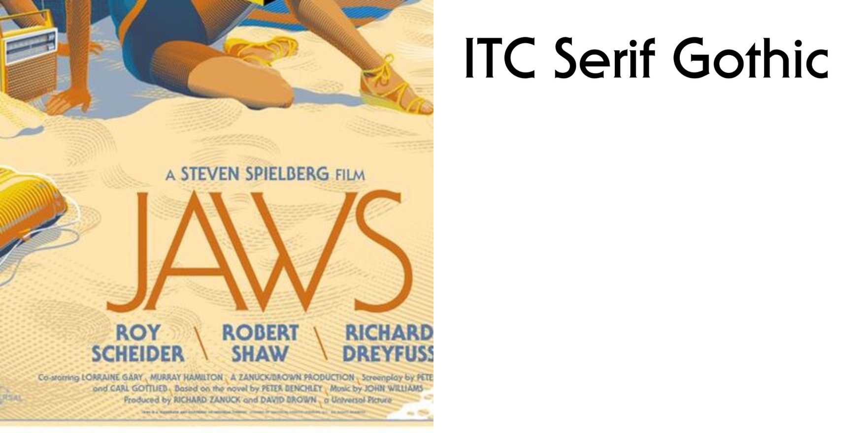 JAWS alternate movie poster - Fonts In Use