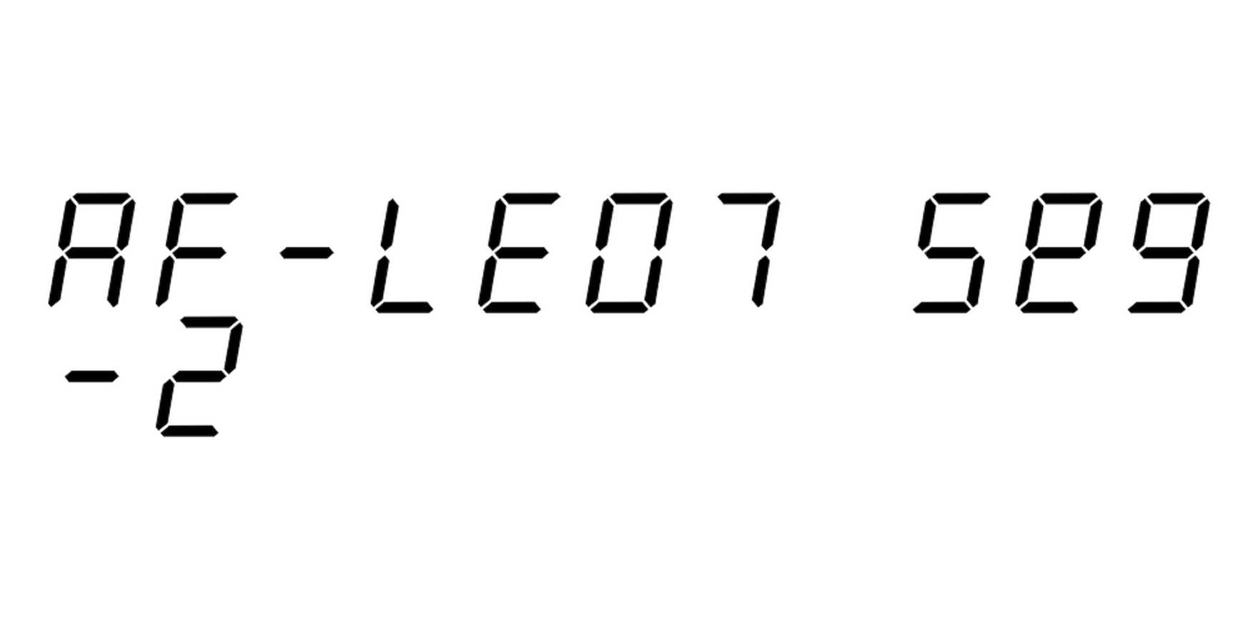 AF-LED7 Seg-2 in use - Fonts In Use