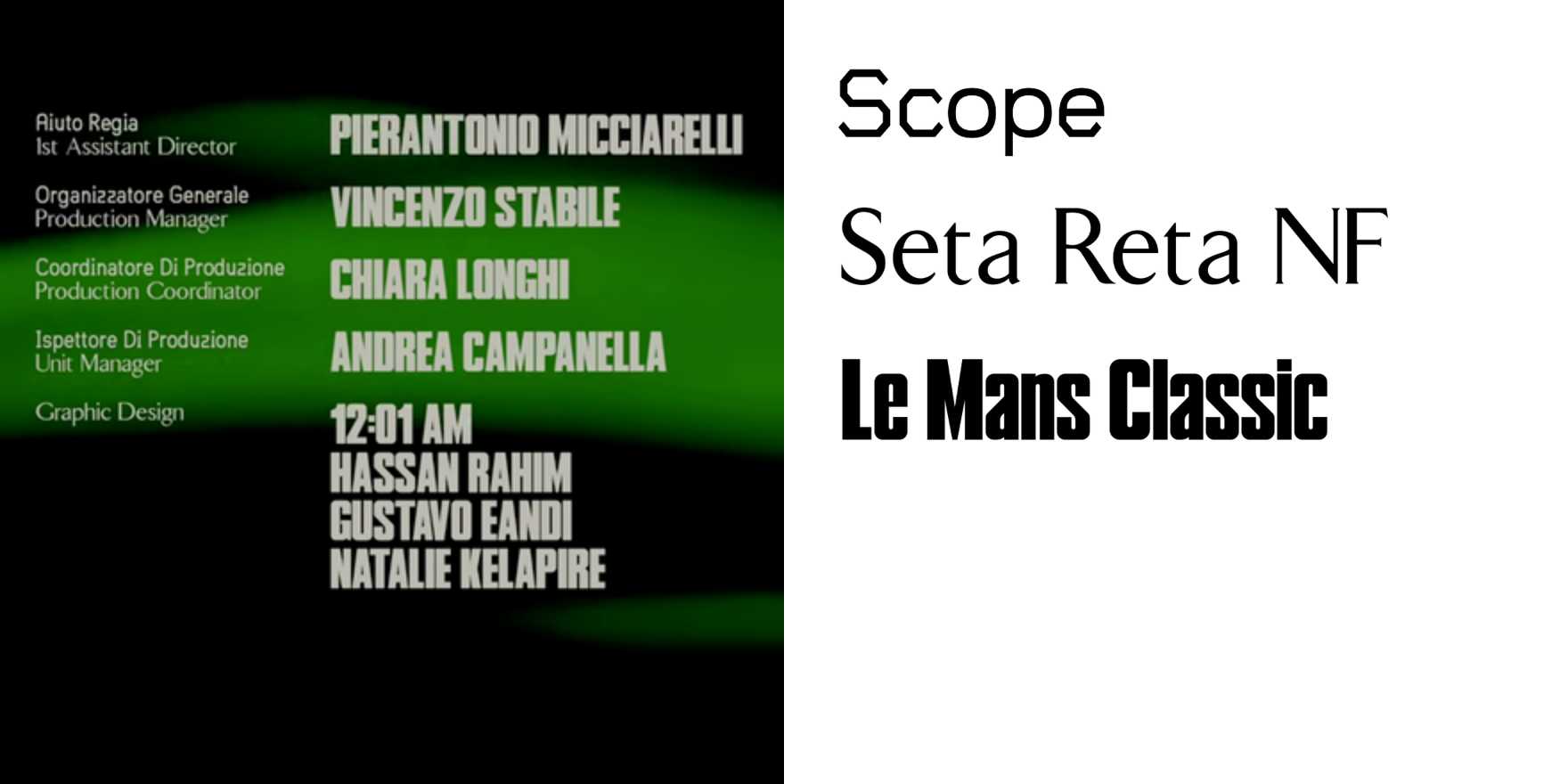 Infinite Colours documentary - Fonts In Use