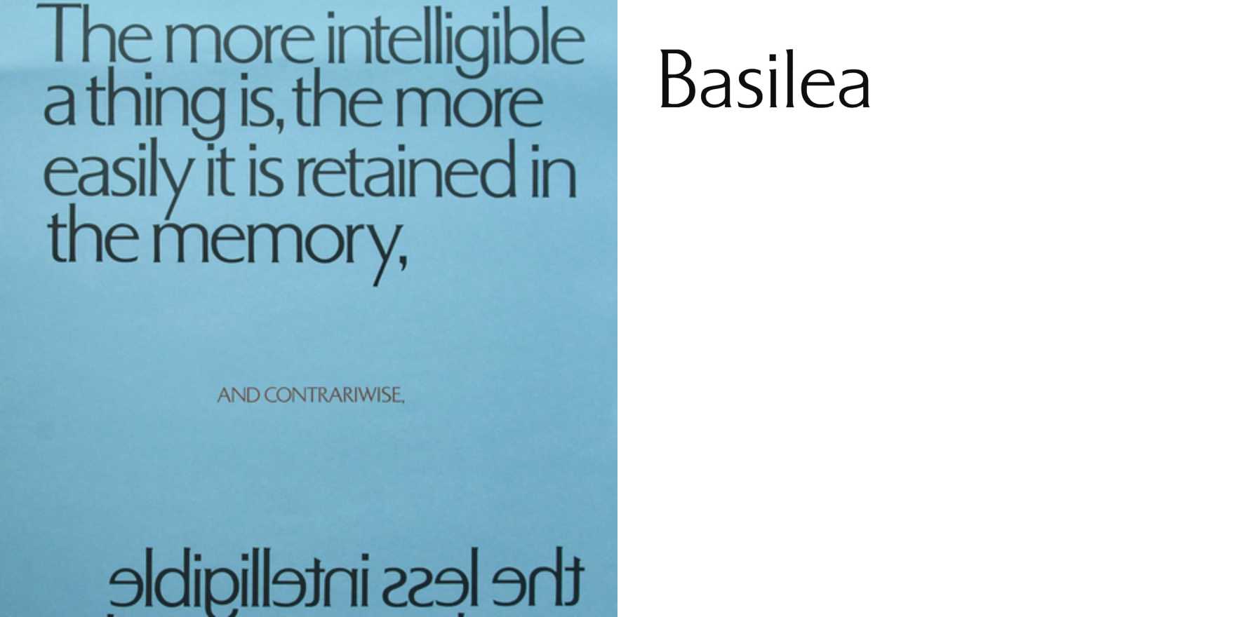 Basilea specimen poster for VGC - Fonts In Use