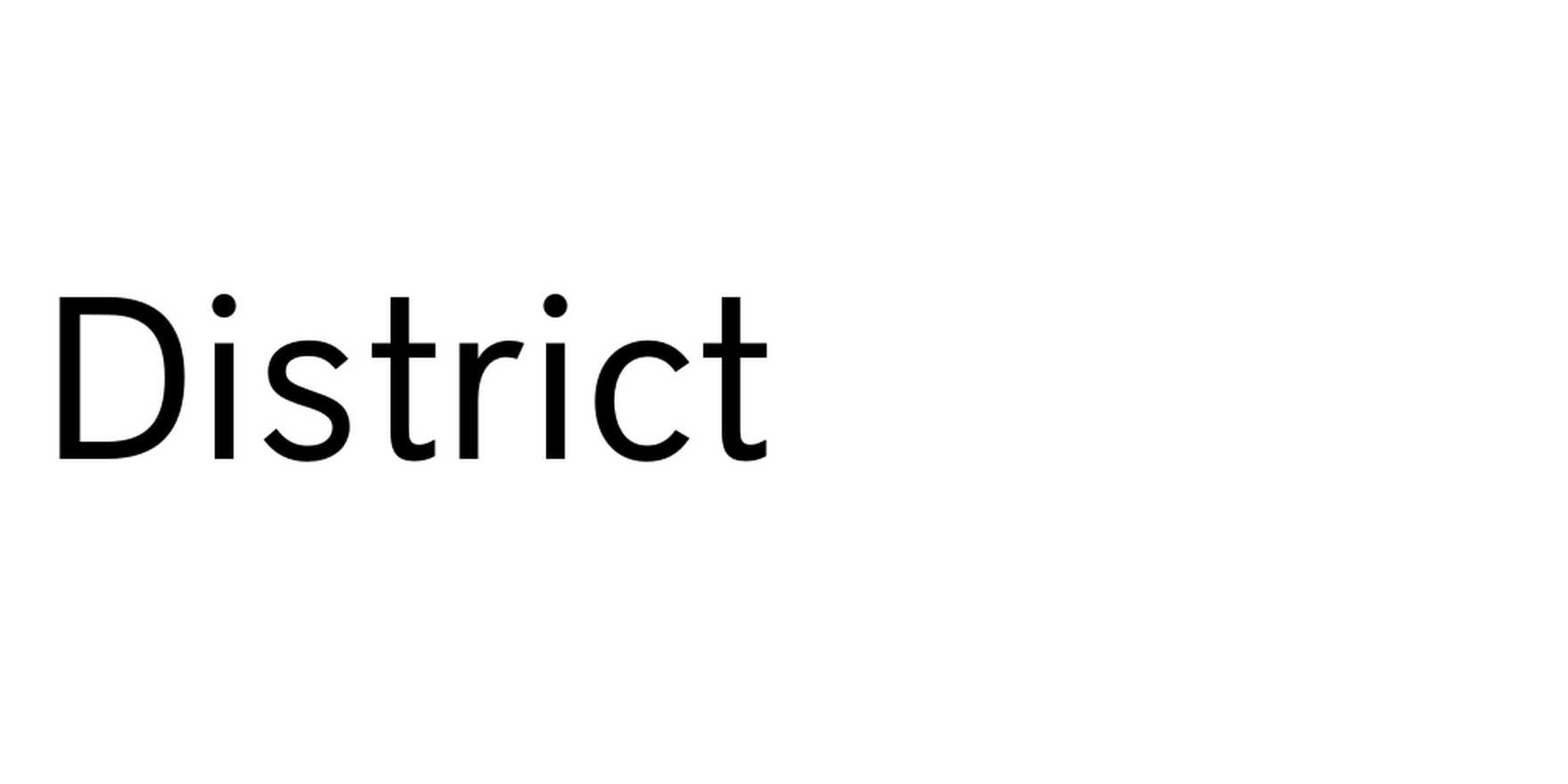 District in use - Fonts In Use