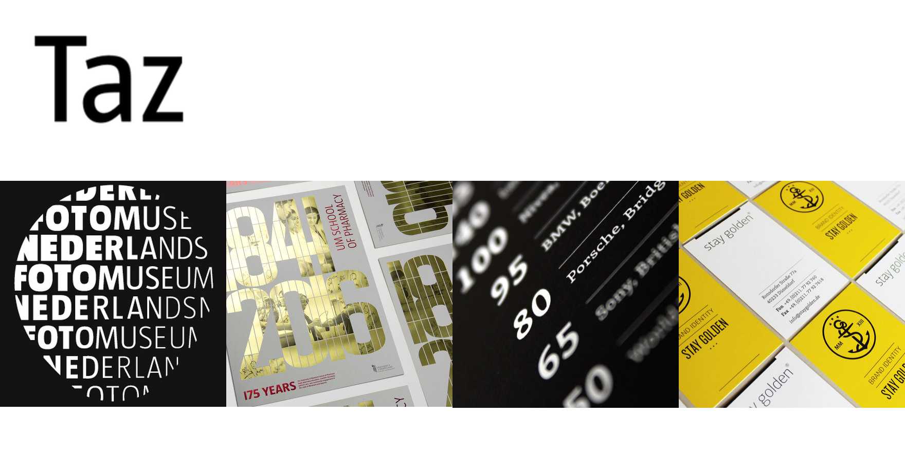 Taz in use - Fonts In Use