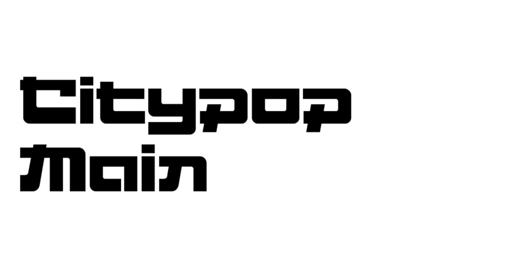 Citypop Main in use - Fonts In Use