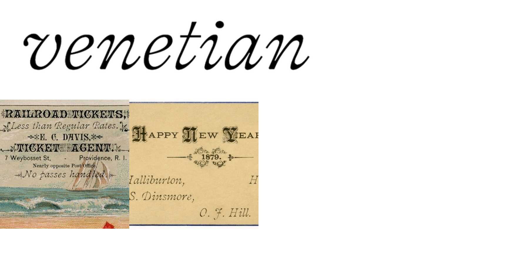 Venetian (italic) in use - Fonts In Use
