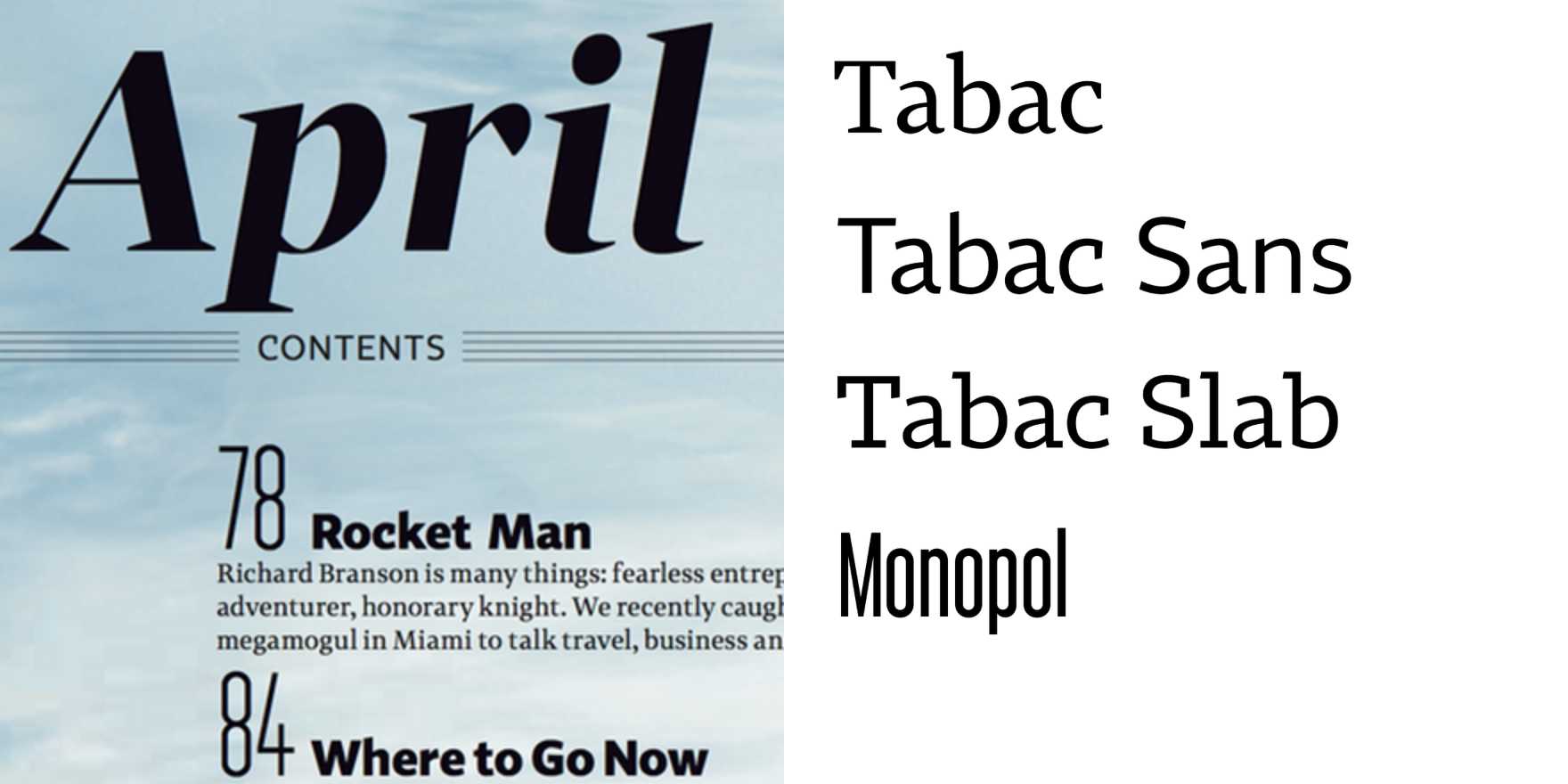 Delta Sky Magazine - Fonts In Use