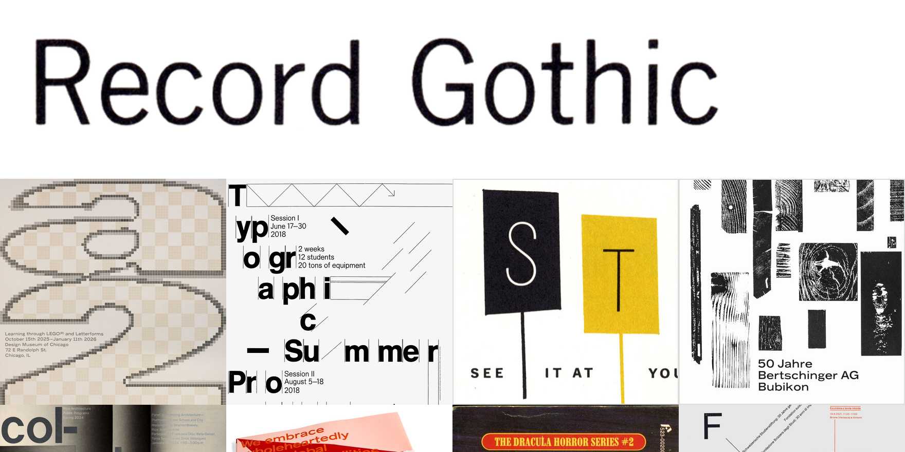 Record Gothic in use - Fonts In Use